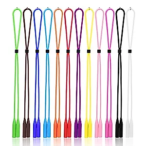 Hifot Adjustable Eyeglasses Strap Eyewear Retainer 12 Pack with Glasses Cleaning Cloth,Silicone Sunglasses Holder Strap,Eyeglasses Retainer