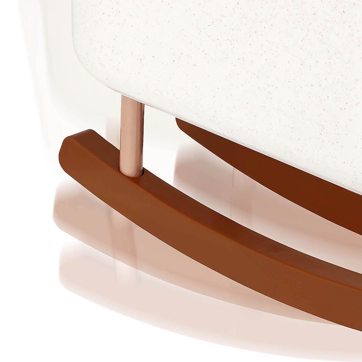 Battat Babi 14-inch Baby Girl Doll & Bassinet – Medium-Light Skin Tone & Gray Eyes – Removable Heart Polka Dot Pajama with Pacifier – Rocking Cradle Pretend-Play–Toys for Kids Ages 3 and Up