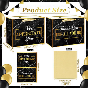 We Appreciate You Gift Bag Christmas Thank You for All You Do Pastor Employee Appreciation Gift Bags with Tissue Paper Card Appreciation Gift Wrapping Paper We Appreciate You Supplies for Retirement