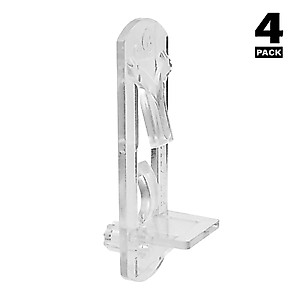 Prime-Line U 9398N Self-Locking Shelf Support Pegs, 1/4 In. Peg x 3/4 In. Shelf, Plastic (4 Pack)