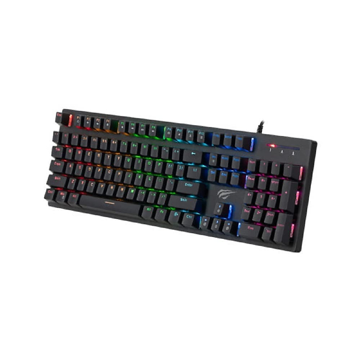 HAVIT KB858L 104 Keys Wired Gaming Keyboard with LED Rainbow Backlit Black