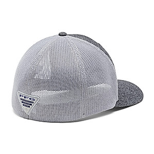 Columbia Unisex PFG Logo Mesh Ball Cap - Mid, Grill Heather/Cool Grey, Large/X-Large