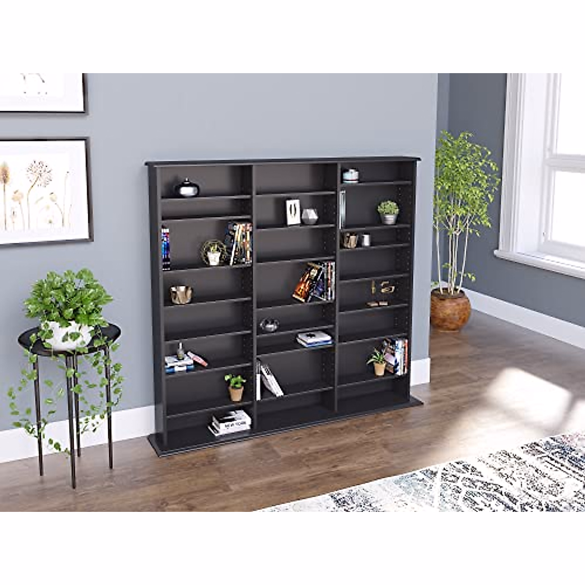 Prepac Triple Width Wall Storage Cabinet, Black