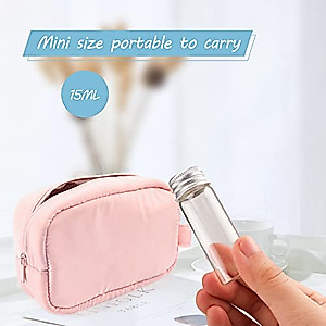 20 Packs 15ml/0.5oz Glass Vials With Aluminum Screw Lids Glass Sealed Bottle Clear Liquid Sample Vial For Jewelry Beads Herbs DIY Craft Storage Decorations