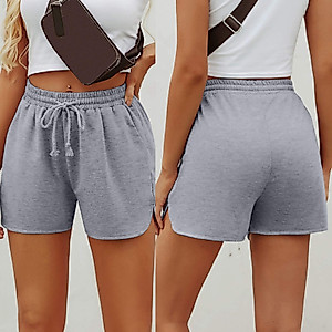 NC High Waist Shorts for Women Lounge Activewear Yoga Workout Casual Shorts, Womens Summer Elastic Pants with Pockets