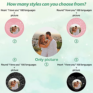 Custom Bracelets with Picture Inside,Personalized Projection Bracelets with Photos,Handmade Braided Rope Bracelet,Customzed Valentine's Day Gifts for Women Men (A-BZ Chain)