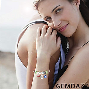 Sparklig Pave Green 4 Leaf Clover Charms in 925 Sterling Silver, Irish Shamrock CZ Round Ball Beads fit Pandora St Patricks Bracelet, Gift for Mothers Day/Valentines