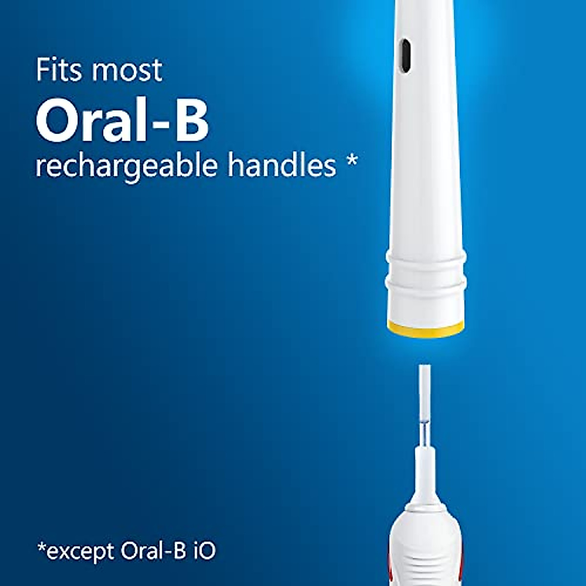 Replacement Toothbrush Heads Compatible with Braun Oral-B Electric Toothbrushes, 4pcs, Round Head Fits for CrossAction, Accessories for Vitality Plus