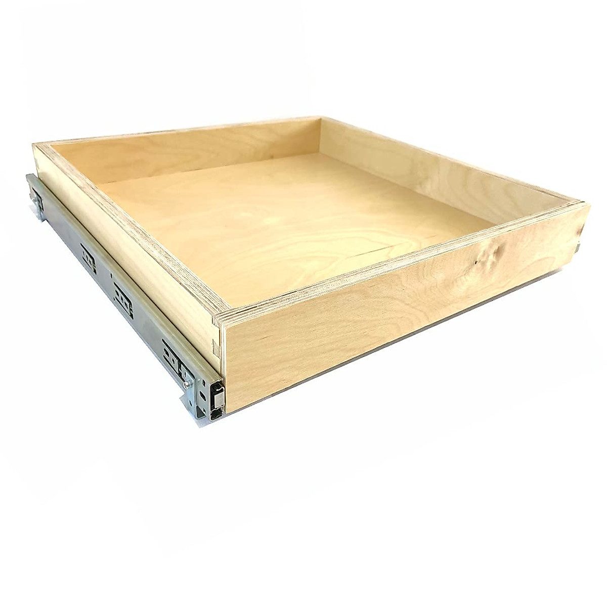 Sublime Design | Bottom Mount | Pull Out Tray | Baltic Birch Drawer for Kitchen Cabinets | Slide Out Shelves | Roll Out Cabinet Organizer (29" Wide)
