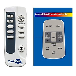 Replacement for Frigidaire Window Air Conditioner Remote Control Model Number RG15D/E-ELL RG15D/E-ELL1 (1PC)