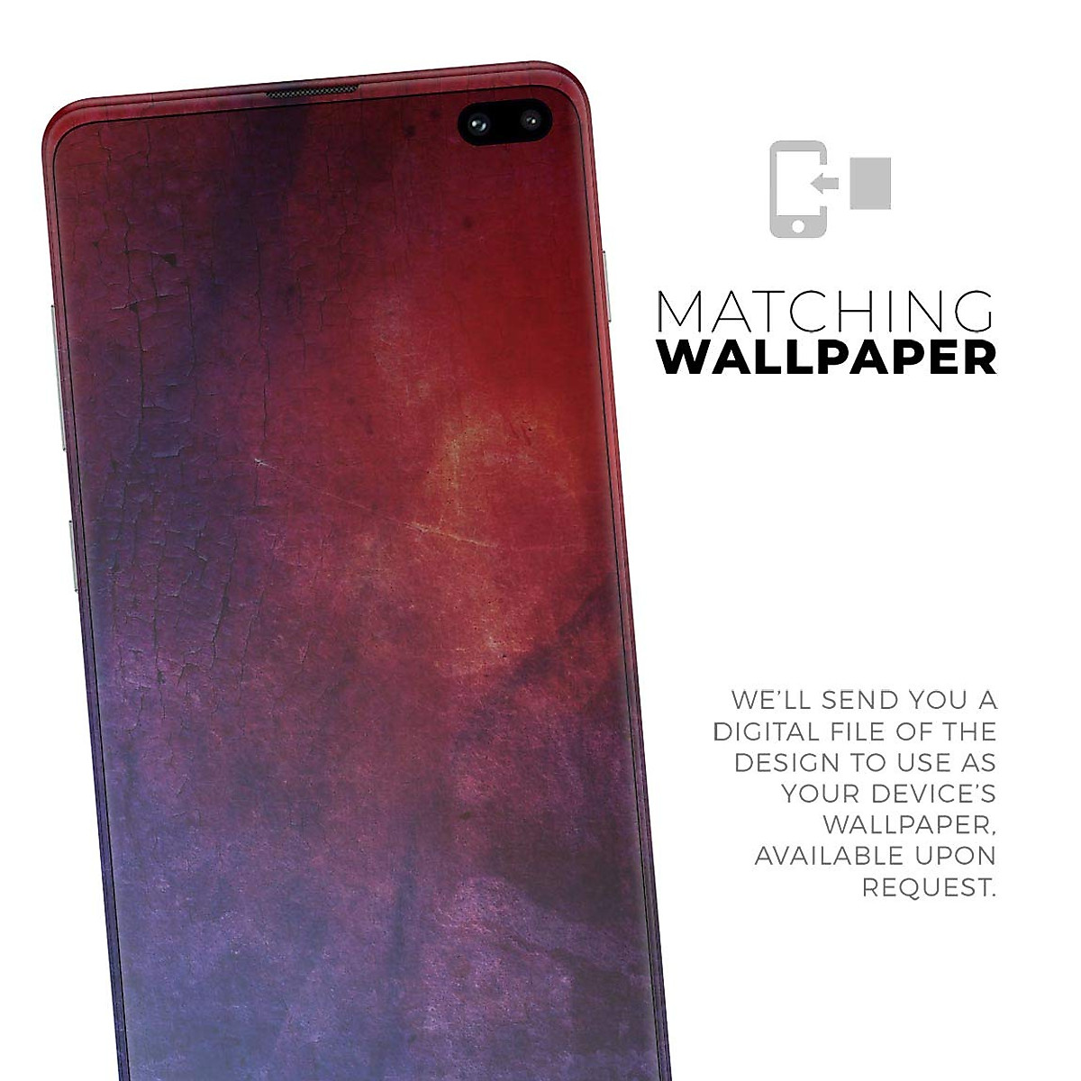 DesignSkinz Abstract Fire & Ice V13 Protective Vinyl Decal Wrap Skin Cover Compatible with The Samsung Galaxy S20 (Screen Trim & Back Glass Skin)