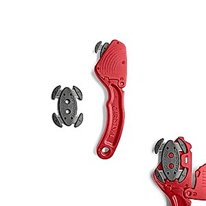 Cardinal Switch Cutter Handle and Switch Dual Wall (HD) Blade Cartridge - Replaceable Blade Cartridge Safety Box Cutter - Cut Cardboard Zip Ties Film Plastic Bands + More (RED) (1)