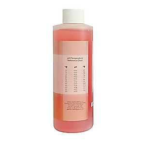 Apera Instruments pH 4.00 Calibration Buffer Solution, 16 oz. Bottle, NIST Traceable, Red (AI1107)