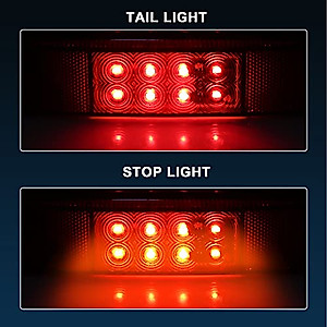 X AUTOHAUX 1 PC UTV Tail Light Red LED Rear Brake Stop Light Assembly 2411450 Replacement for Polaris for Ranger 400 500 570 800