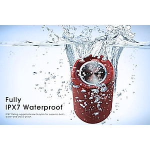 EDUPLINK Bluetooth Speaker, Portable Wireless Speakers, Waterproof IPX7 Speaker, TWS Pairing Stereo, Long Playtime for Home, Travel, Red