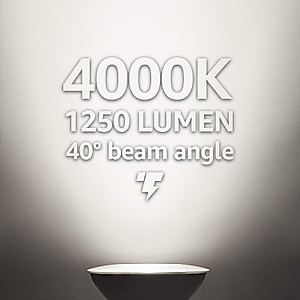 TORCHSTAR PAR38 LED Flood Light Outdoor Bulbs, Dimmable Bright Waterproof PAR38 LED Bulb, 120W Equivalent, 1250LM, 4000K Cool White, 15W, E26 Base, UL & Energy Star Listed, Pack of 6