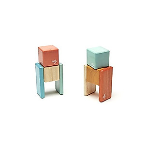 8 Piece Tegu Pocket Pouch Magnetic Wooden Block Set, Sunset