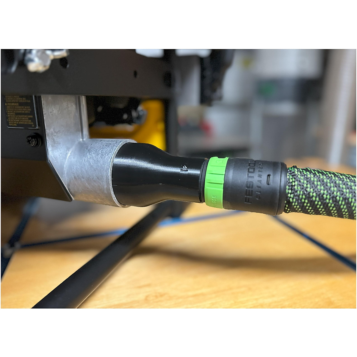 27mm Hose Adapter for 2-1/2" Dust Collection Ports - Compatible with Festool D27 and Bosch VAC005 Hoses - Connects to Table Saw, Bandsaws, Spindle Sanders, Miter Saws, and other equipment