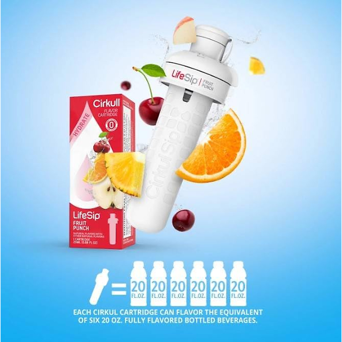 Flavors Cartriges LifeSip, GoSip and FitSip With Electrolytes and Vitamins, No Sugar, Hydrate & Energy, Mixed Flavors Cartridges, Drink Mix, 8-Pack