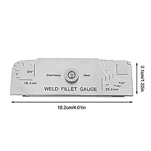 Fillet Weld Set Welding Gauge Gage Test Ulnar Welder Inspection Gauge Both Inch and Metric for Testing of Boilers, Bridges, Shipbuilding, Pressure VES