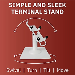 Discount Credit Card Supply DCCStands Freestanding Swivel and Tilt Pax A920 / A920 Pro Terminal Stand (White)