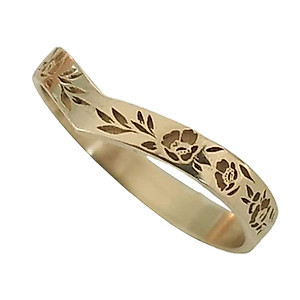 Rubyyouhe8 Women Fashion V-Shaped Rhinestone Inlaid Wedding Engagement Ring Jewelry GiftRomantic Gift for Her Women Girls on Valentine's Day, Mother's Day, Birthdays -US 9