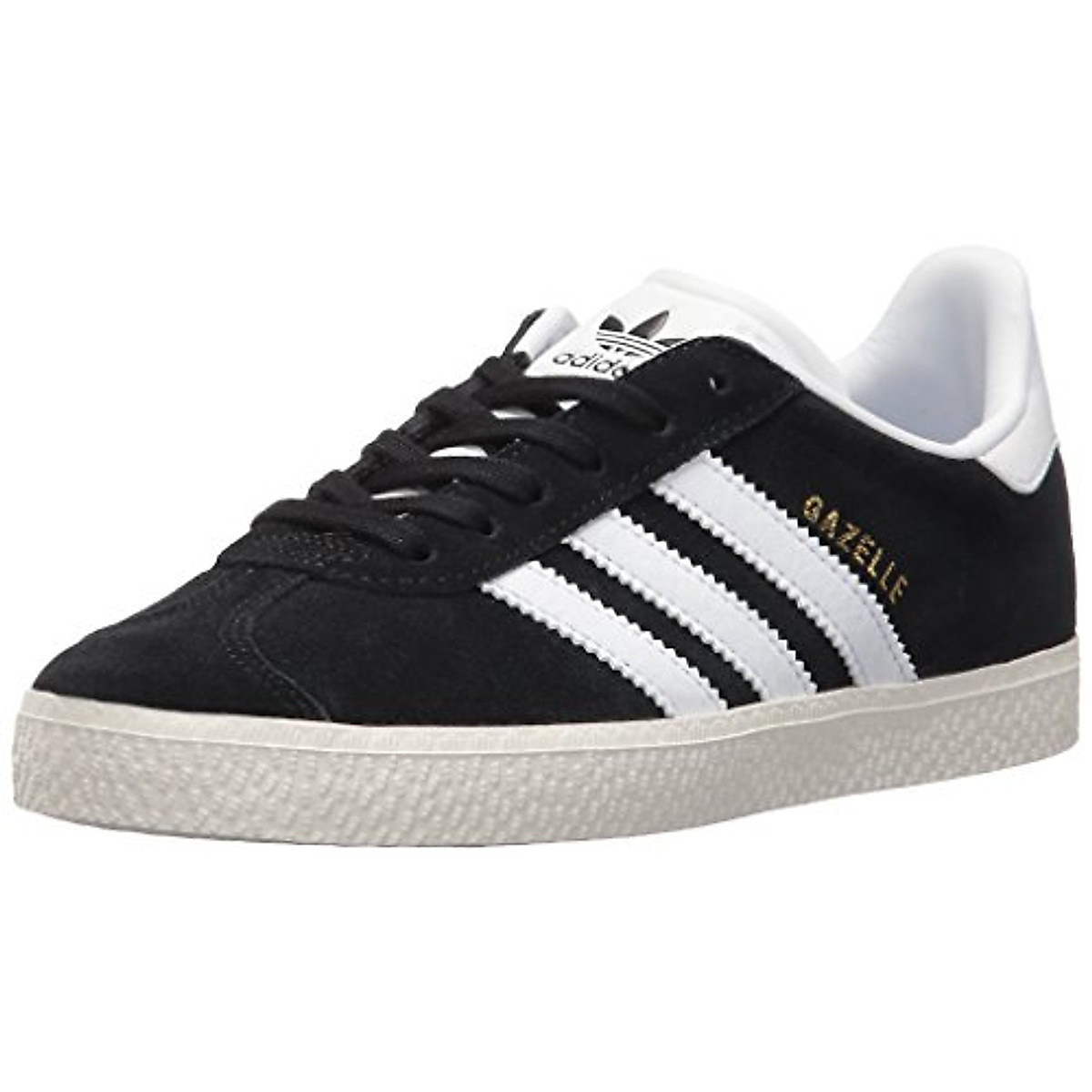adidas Originals Kids Gazelle Black/White/Gold 11 Little Kid M