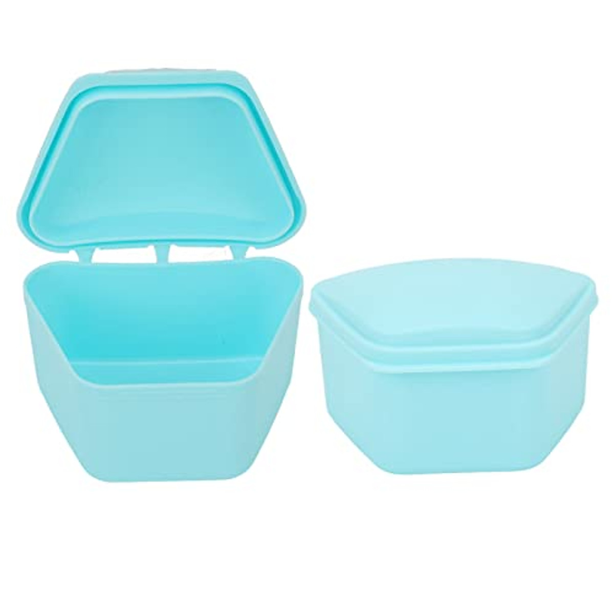 Retainer Case Retainer, Trapezoid Retainer Case Travel Portable Denture Mouth Guard Storage Box for Home Office(Blue) Retainer Case