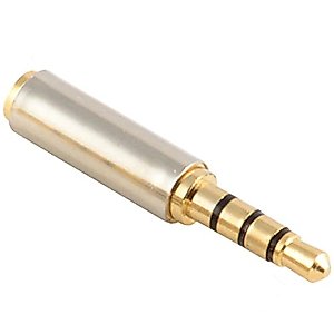 Gold 3.5mm Male to 2.5mm Female Stereo Audio Headphone Jack Adapter Converter