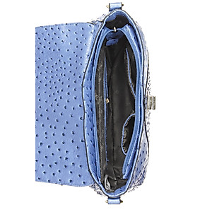 Noble Mount Ostrich Finish Envelope Satchel/Handbag - Black