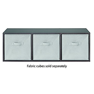 Whitmor Cube Organizer 3-Section, Espresso