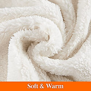 Lifewit Sherpa Throw Blanket Reversible Soft Blanket for Couch Sofa Bed, Decorative Thick Fuzzy Fluffy Fleece Blanket for Travel and Outdoor Camping, Grey, 60x80 Inches