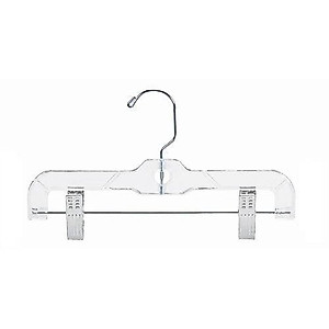 Only Hangers Children's Clear Plastic Pant/Skirt Hanger - 10" (50)