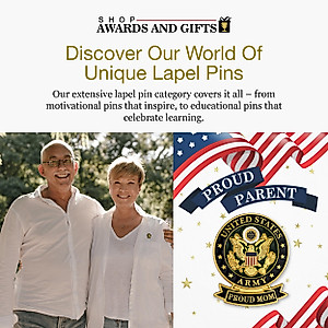 SHOP AWARDS AND GIFTS United States Service US Army Proud Mom Lapel Pin, Gift Boxed