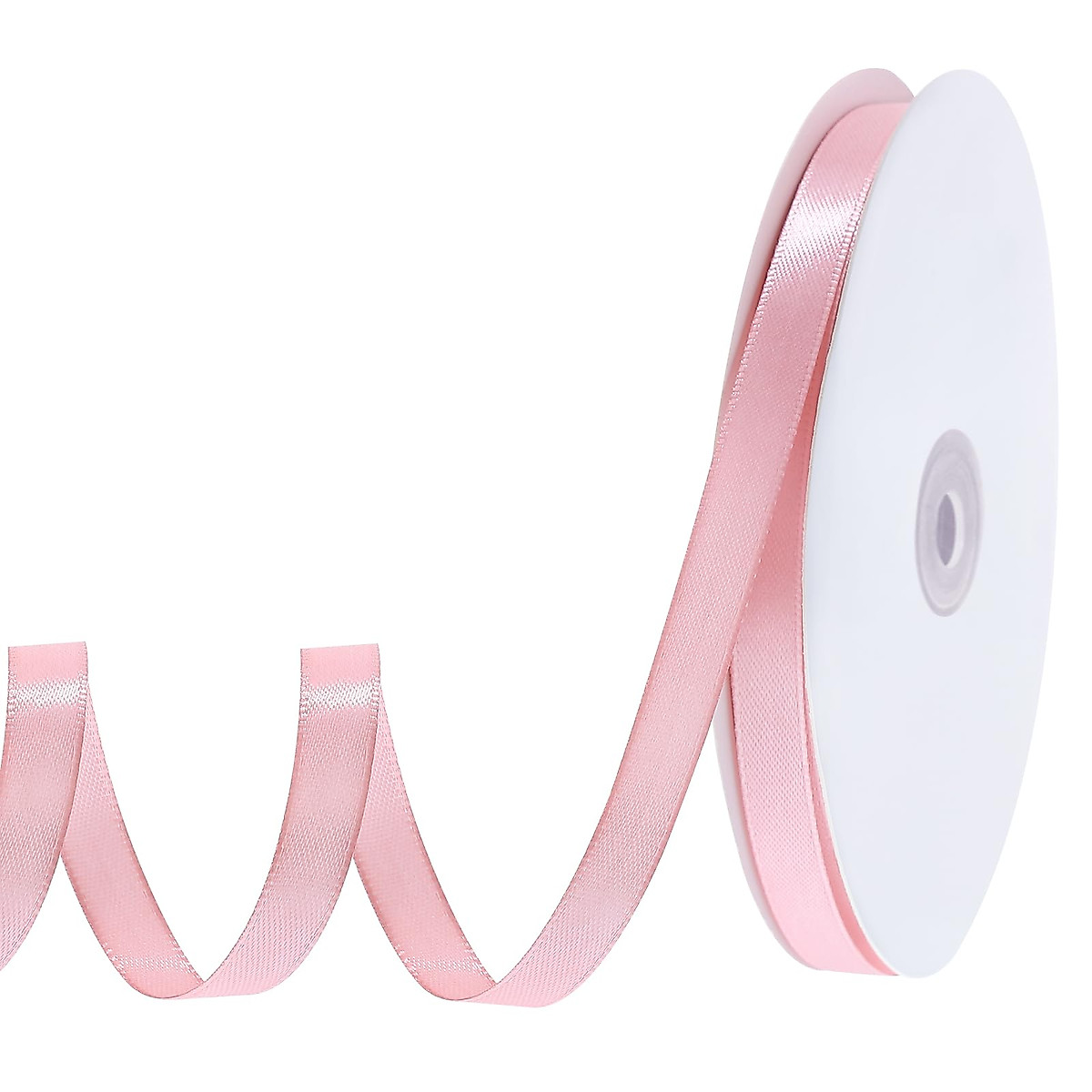 120 Yards Pink Ribbon 3/8 Inch Thin Pink Satin Ribbon Craft Fabric Ribbon for Hair Bow Making Gift Wrapping Floral Bouquet Wedding Party Christmas Decorations