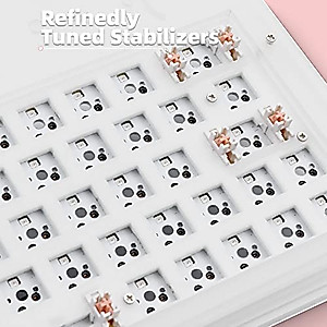 EPOMAKER Mini Cat 64 60% Hot Swappable VIA Programmable RGB Wired Mechanical Gaming DIY Keyboard Kit with Refinedly Tuned Stabilizers, Stacked Acrylic Case, Compatible with Windows/Mac