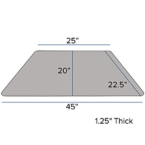 Flash Furniture Wren 22.5''W x 45''L Trapezoid Grey HP Laminate Activity Table - Standard Height Adjustable Legs