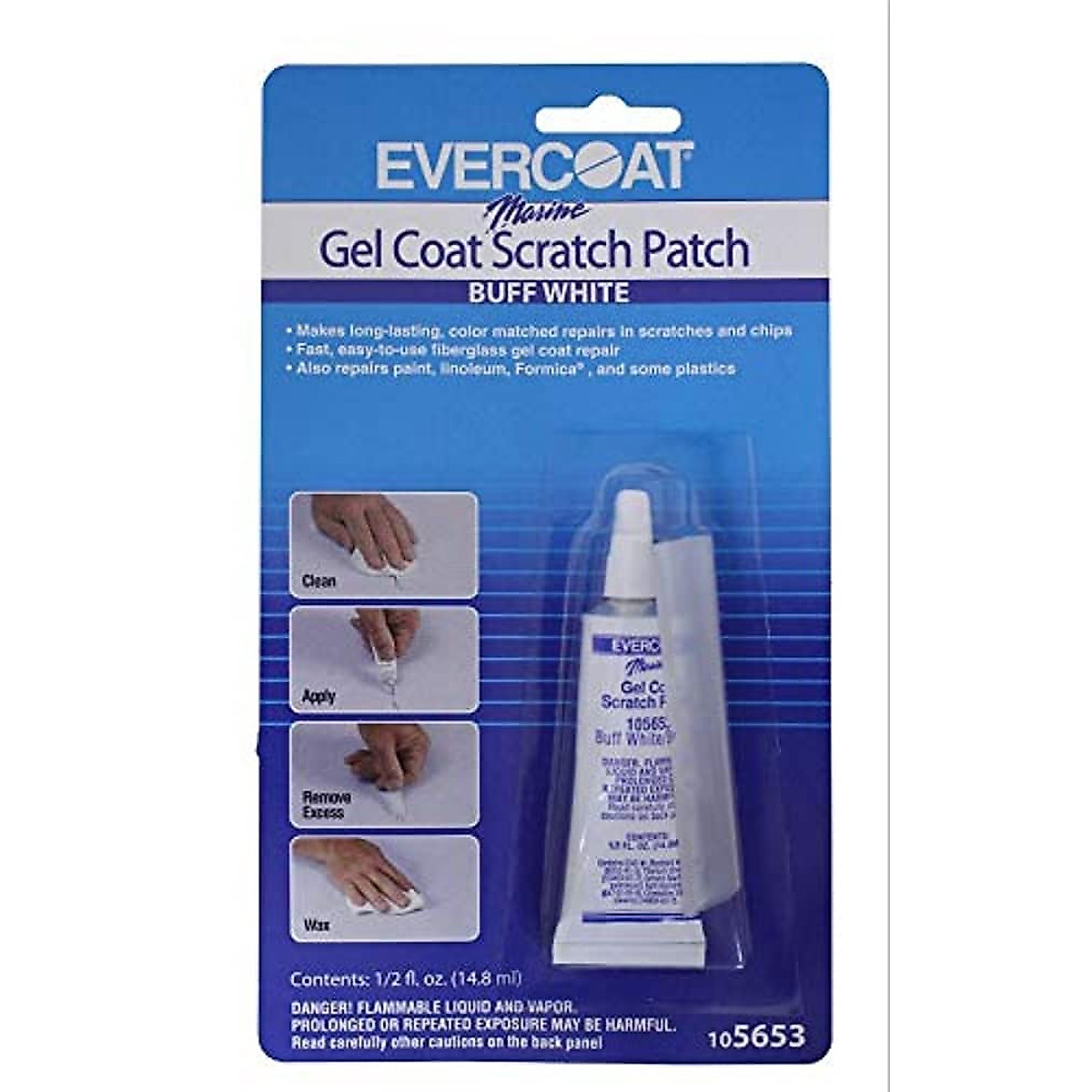 Fiberglass Evercoat 105653 Gel Coat Scratch Patch, Buff White