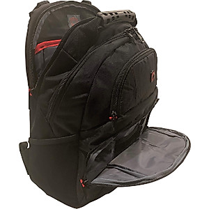 Wenger Tandem Backpack with 16 Laptop Pocket and Tablet Pocket, Black