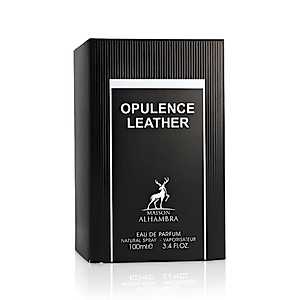 Maison Alhambra,Ámbar y Cuero 100ml Eau de Arabian Parfum Picante y Floral Fragante para Hombres