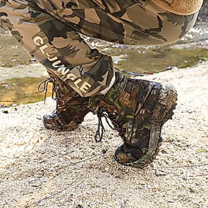 HANAGAL Hunting Boots Lightweight EVA Midsole Waterproof Mens Work Boots Anti-wicking Military Tactical Army Combat Hiking Boots for Men Size 10.5