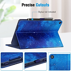 Fintie Folio Case for Onn. 10.1" Tablet 2020 (Model: 100011886), Multiple Angle Viewing Smart Stand Protective Cover with Pocket, Pencil Holder for Onn 10 inch Tablet 2020 Generation 2 (Starry Sky)