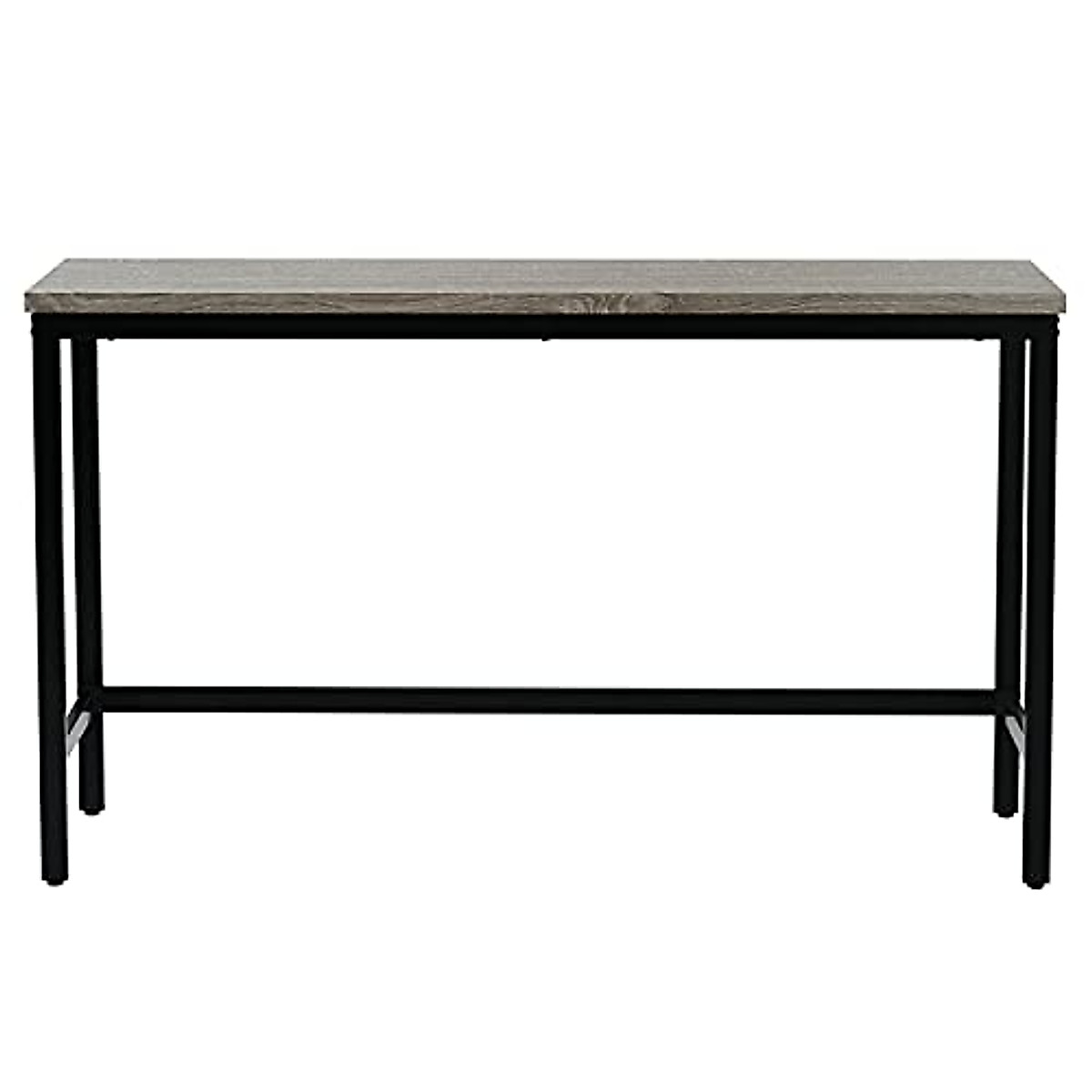 XD Designs 4-Piece Counter Height Extra Long Dining Table Set, Bar Table Set with 3 Stools, Side Table with Footrest Pub Kitchen Set (Gray)