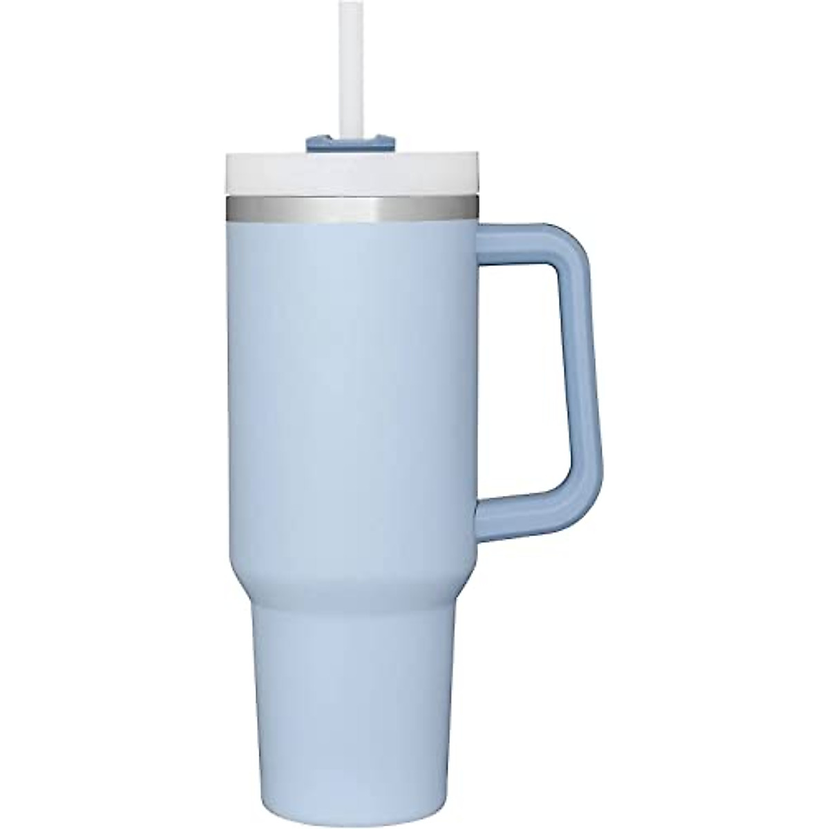 Heitiliamu 40oz Insulated Tumbler, Reusable Vacuum Quencher Tumbler with Straw, Leak Resistant Lid, Insulated Cup, Maintains Cold, Heat, and Ice for Hours (black) (Tiffany Blue)