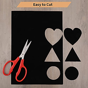 Lusofie 12Sheets Self Adhesive Felt Sheets Sticky Back Felt Fabric for House Adorning for Jewelry Box and Drawer Liner, Art and Craft Making