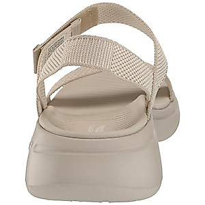 Skechers Women's Ankle Strap Sandal, Natural, 9