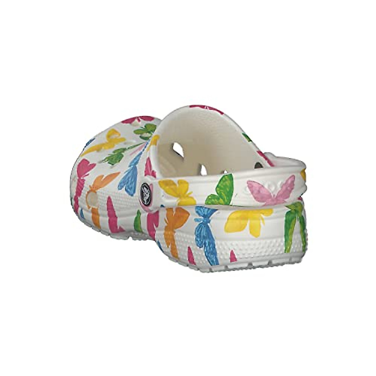 Crocs Unisex- Adult Classic Printed Floral Clogs, Butterfly/White, 7 Women/5 Men