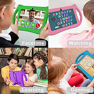 RliyOliy Kids Tablet, 7 inch Android 12 Tablet for Kids, 3GB RAM 32GB ROM Toddler Tablet with Bluetooth, WiFi, GMS, Parental Control, Dual Camera, Educational, Games(Blue)