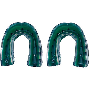 Shield Sports 2 Pack Extreme Triple Density Adult Mouth Guard, Green Tint