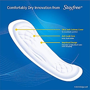 Stayfree Maxi Super Long Wingless Reliable Protection and Absorbency Pads For Women, 48 Count (Pack of 1)